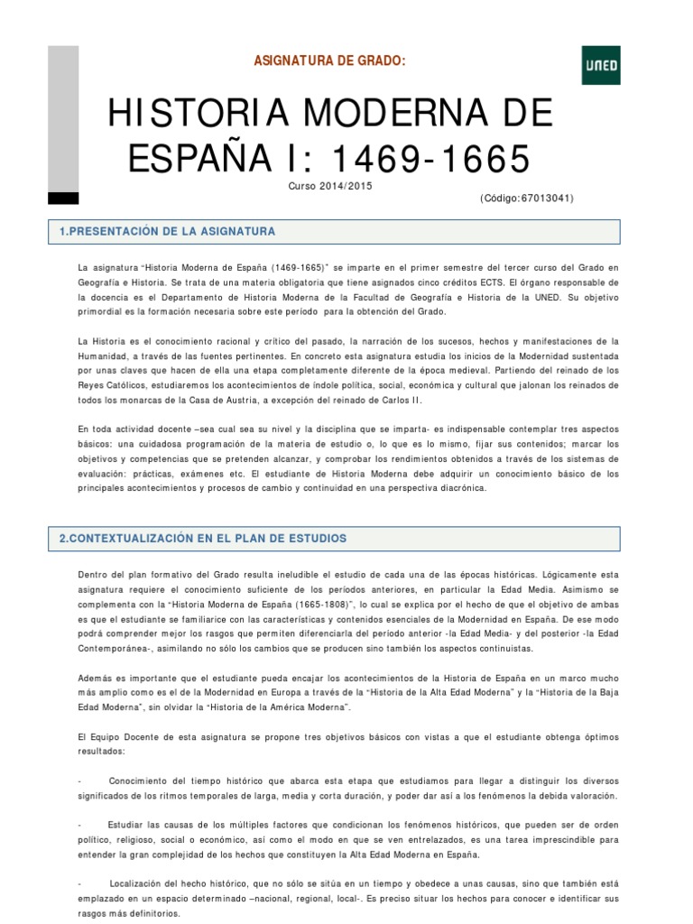 Historia Moderna De Espana I 1469 1665 Pdf Imperio Español
