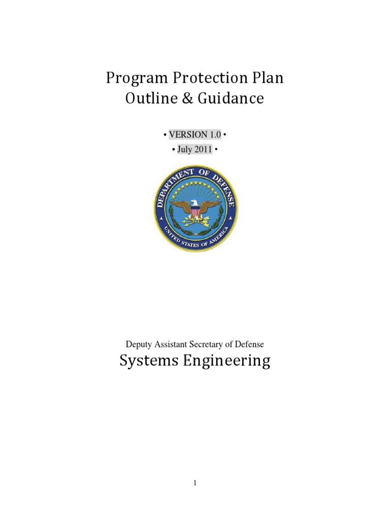 PPP (Program Protection Plan) - Outline-and-Guidance-v1-July2011 | PDF ...