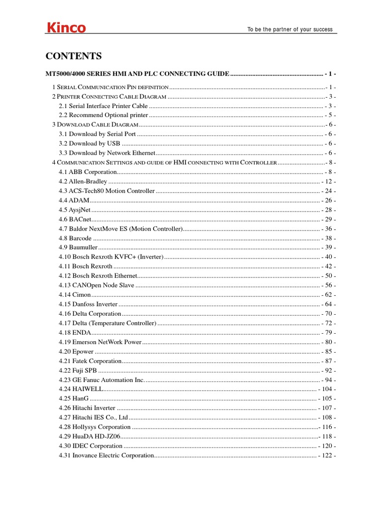 Kinco HMI and PLC Connecting Guide en 1506 | PDF | Programmable Logic Controller | Input/Output