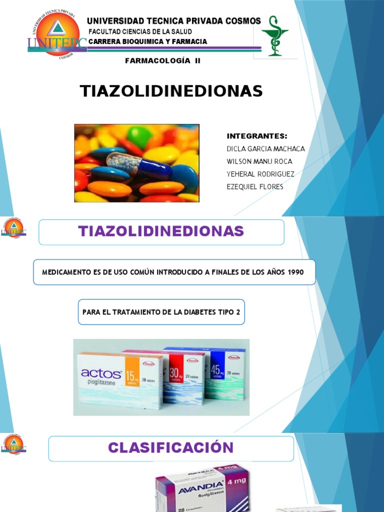 Mecanismos de acción de tiazolidinedionas | PDF | Farmacocinética ...