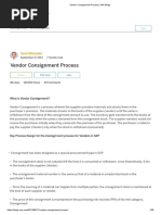 Consignment Process in SAP MM | PDF | Business | Retailing