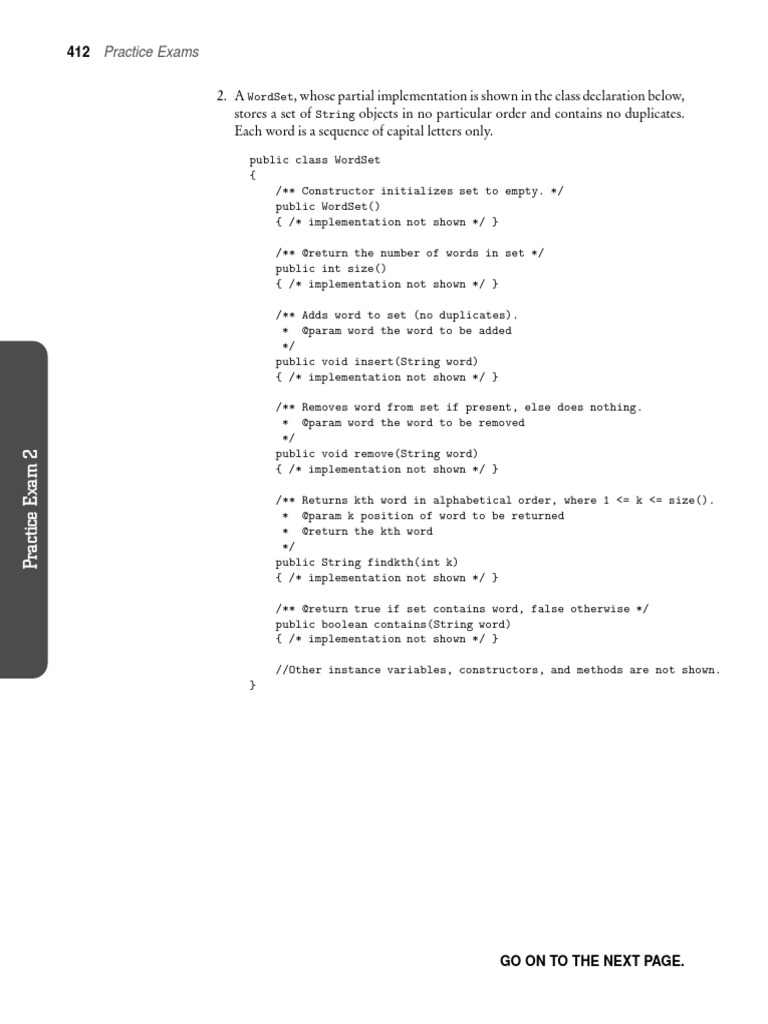 AP Comp Sci A Practice FRQ 2 | PDF | Integer (Computer Science) | Constructor (Object Oriented ...