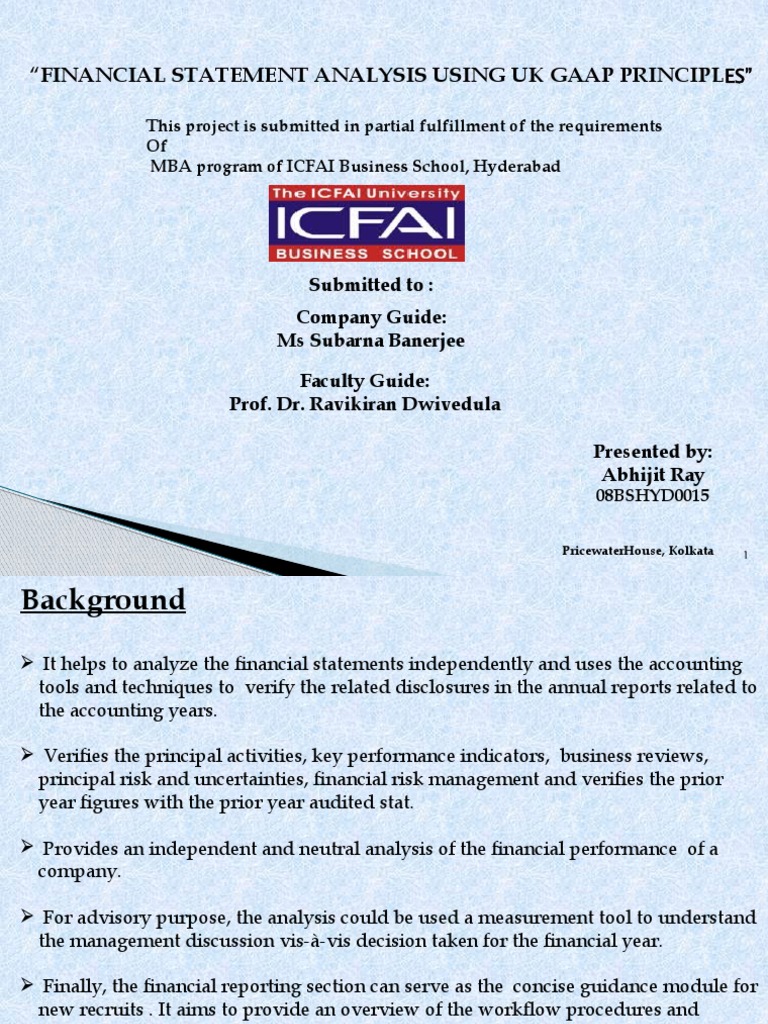 "Financial Statement Analysis Using Uk Gaap Principl | PDF | Financial ...