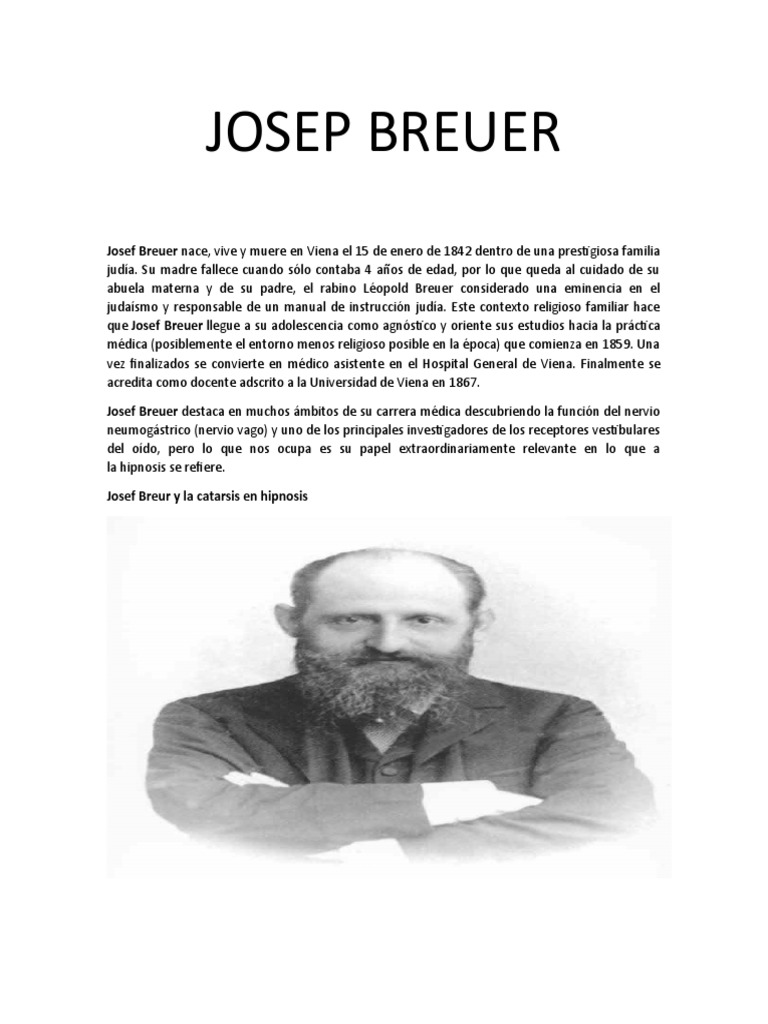 Josep Breuer | PDF | Sigmund Freud | Neurociencia