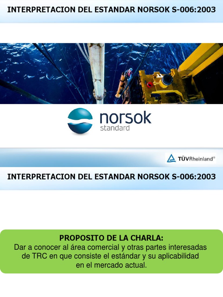 Interpretando los requisitos clave de la gestión HSE según la norma NORSOK S-006 | PDF ...