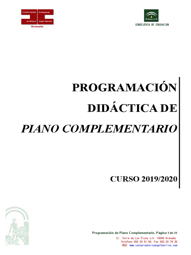 Piano Complementario PDF | PDF | Acorde (Música) | Armonía