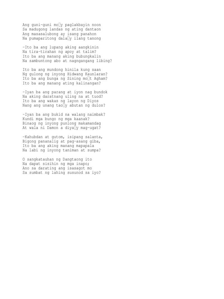 Tinig NG Darating - Teo S. Baylen | PDF