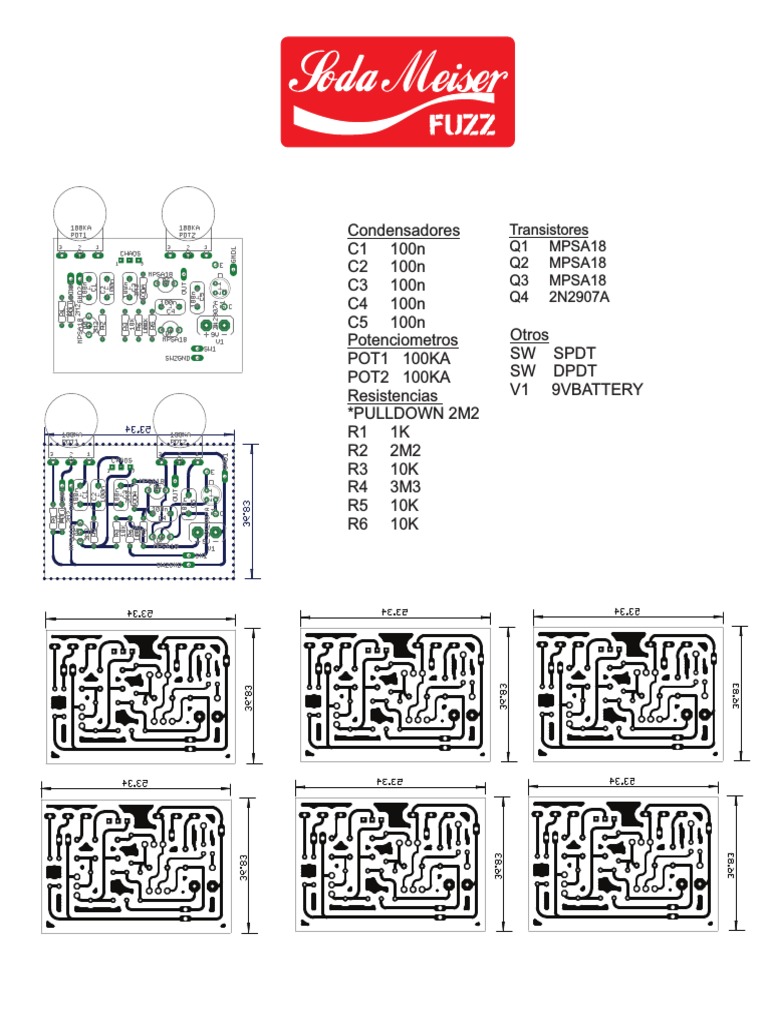 Esquema Soda Meiser Fuzz Master | PDF
