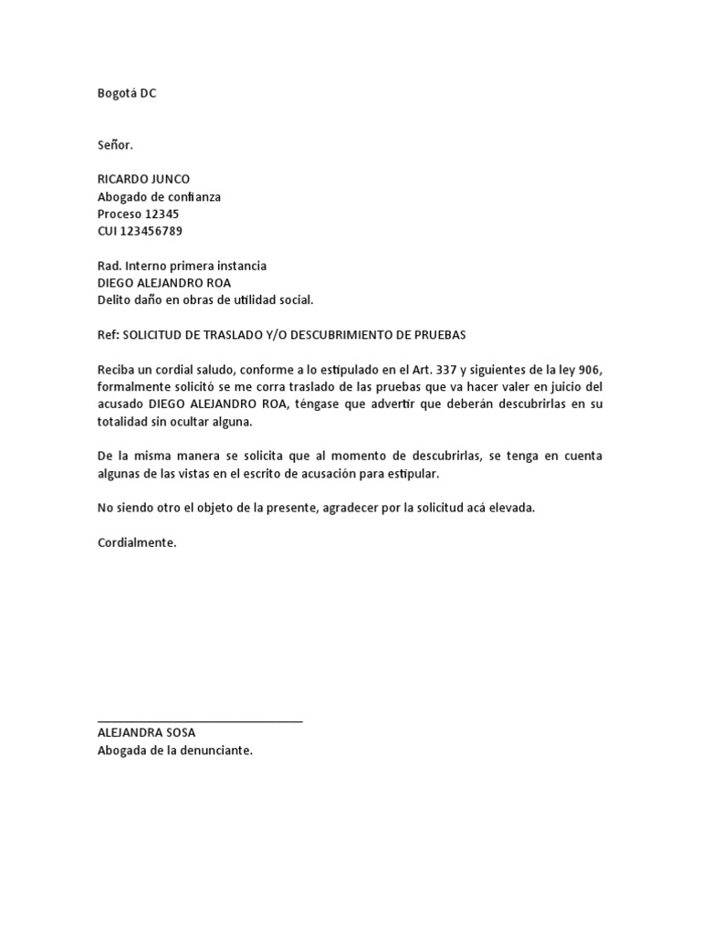 Solicitud de Pruebas | PDF