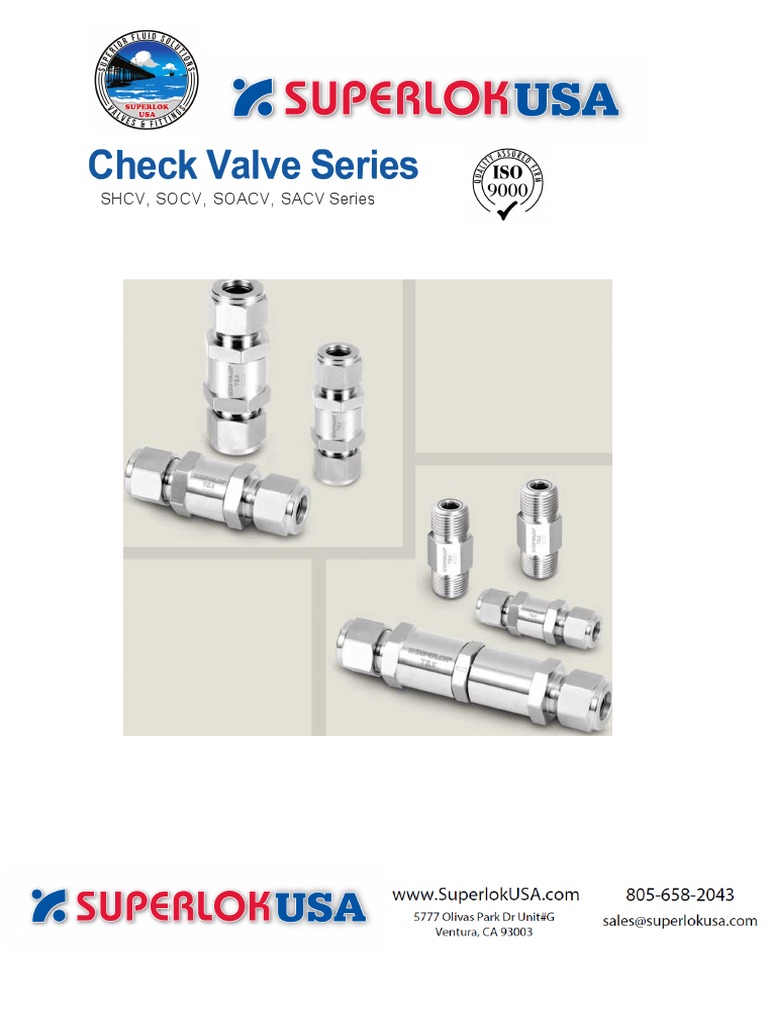 Válvula Check SHCV - Datasheet | PDF | Valve | Pipe (Fluid Conveyance)