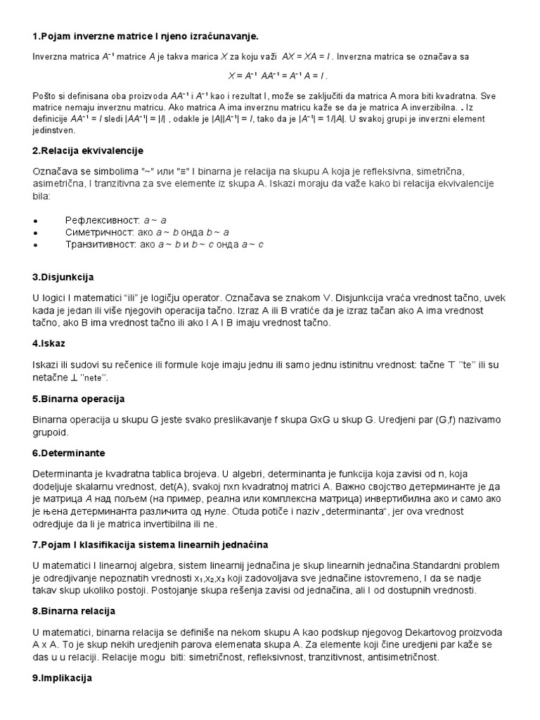 Matematika Teorija | PDF