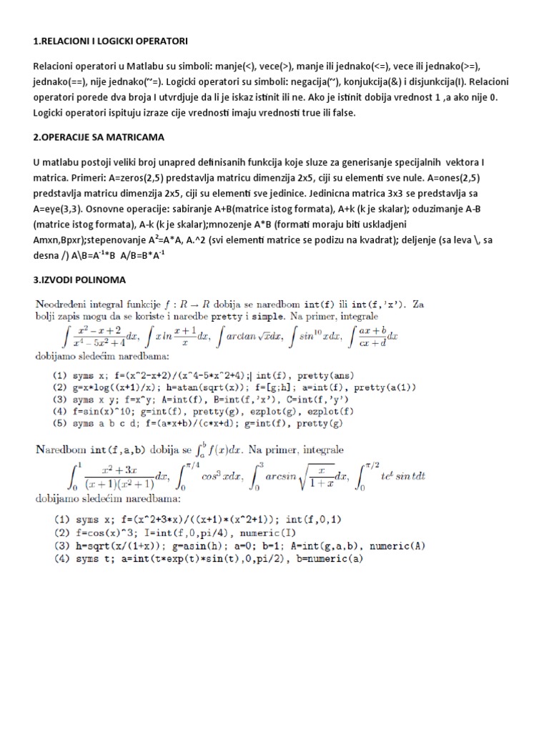 Matlab | PDF