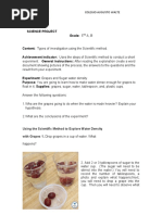 Grape Osmosis Experiment Lab Guide | PDF | Osmosis | Physical Sciences