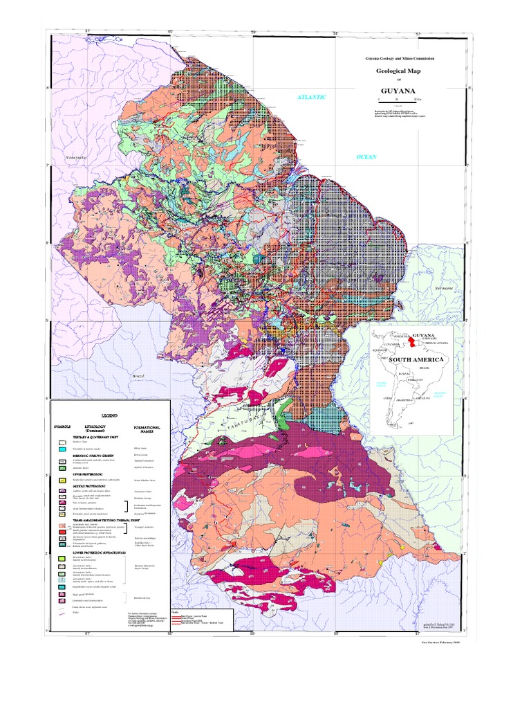Guyana Mineral Resources Map | PDF | Reptile | Amniotes