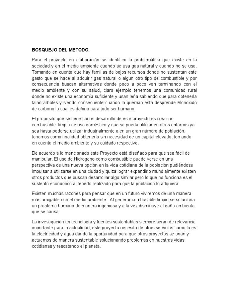 Bosquejo Del Metodo | PDF