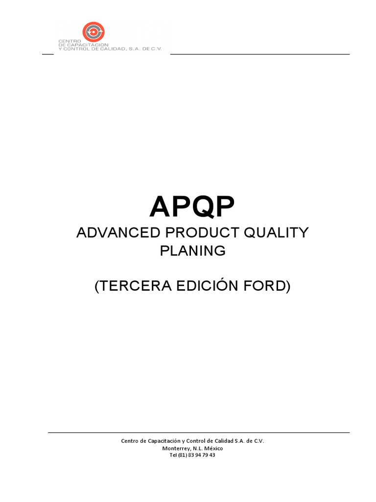 Apqp Por Ford Motor Company Con Sus Check List Correspondientes A Cada ...