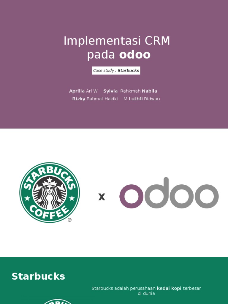 CRM Implementation at Starbucks Using Odoo | PDF | Mobile App ...