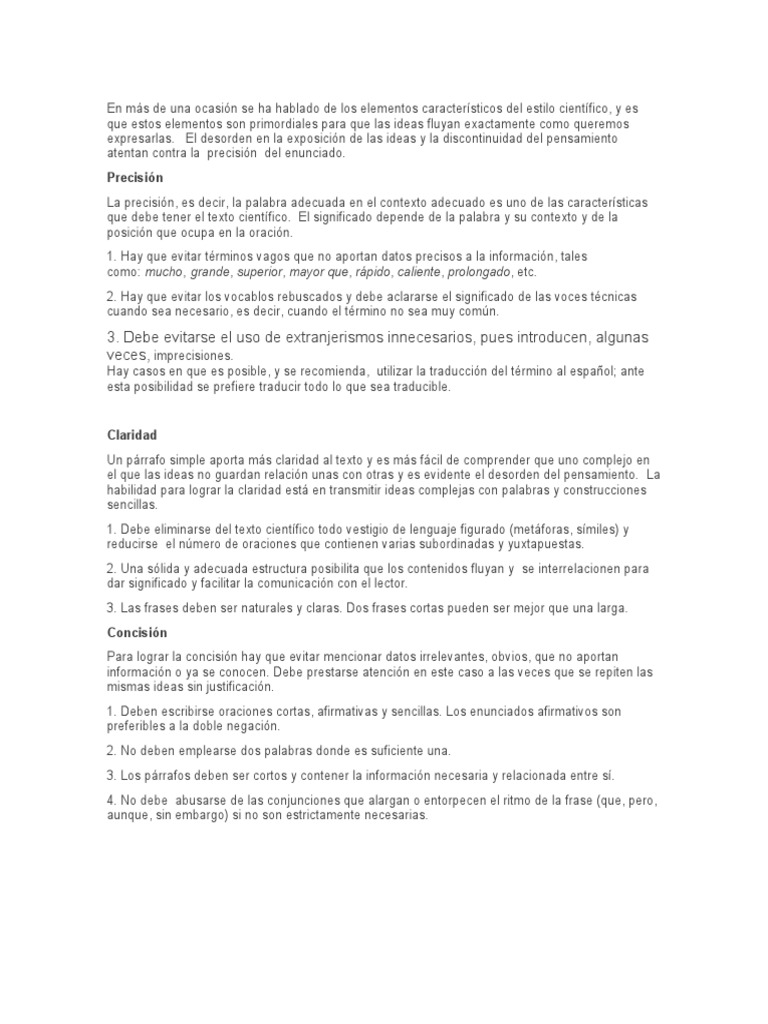 Concision de Un Parrafo | PDF | Traducciones | Oración (Lingüística)