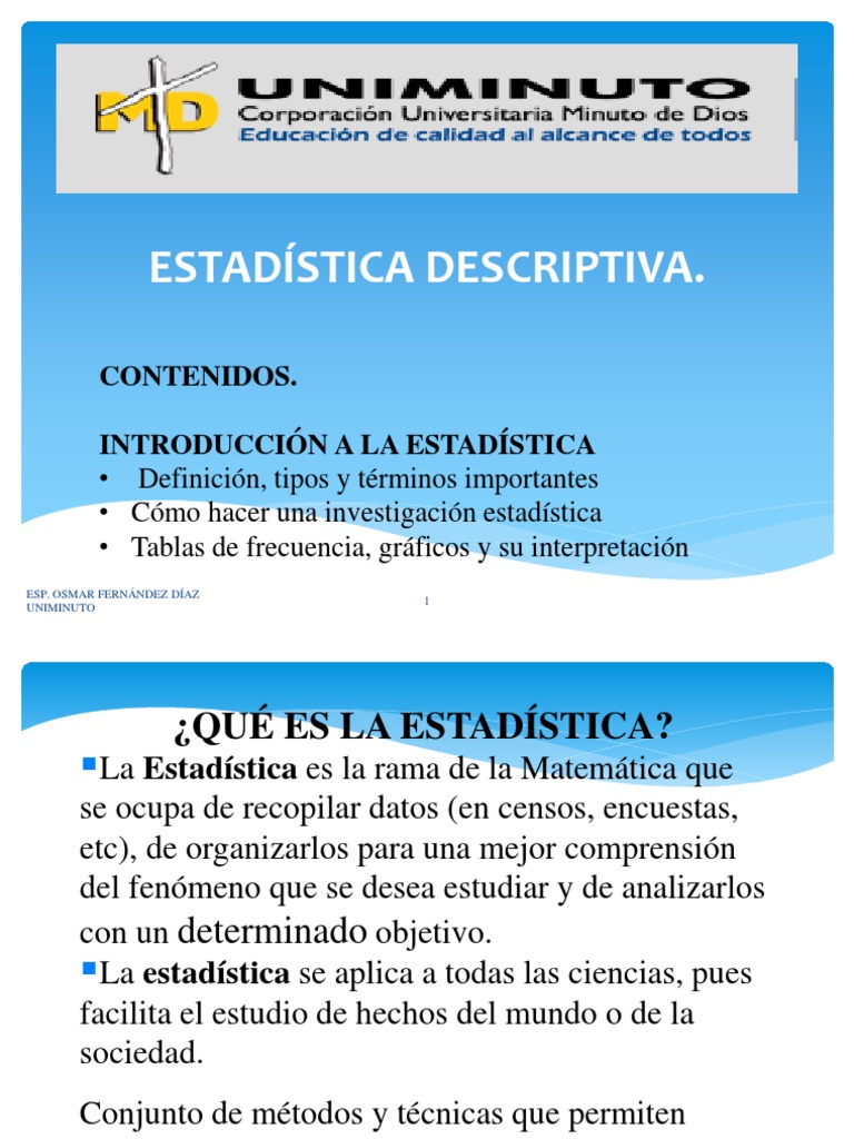 Análisis estadístico descriptivo de variables cuantitativas y cualitativas | PDF | Muestreo ...