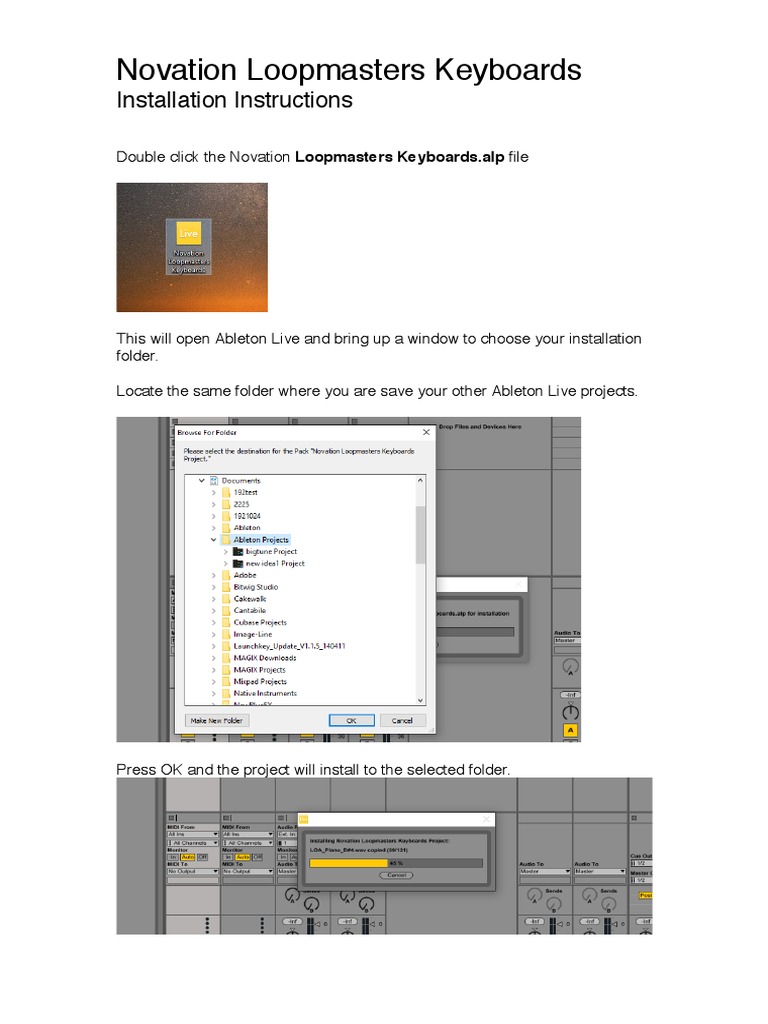 Novation Keyboards Installation Guide PDF | PDF