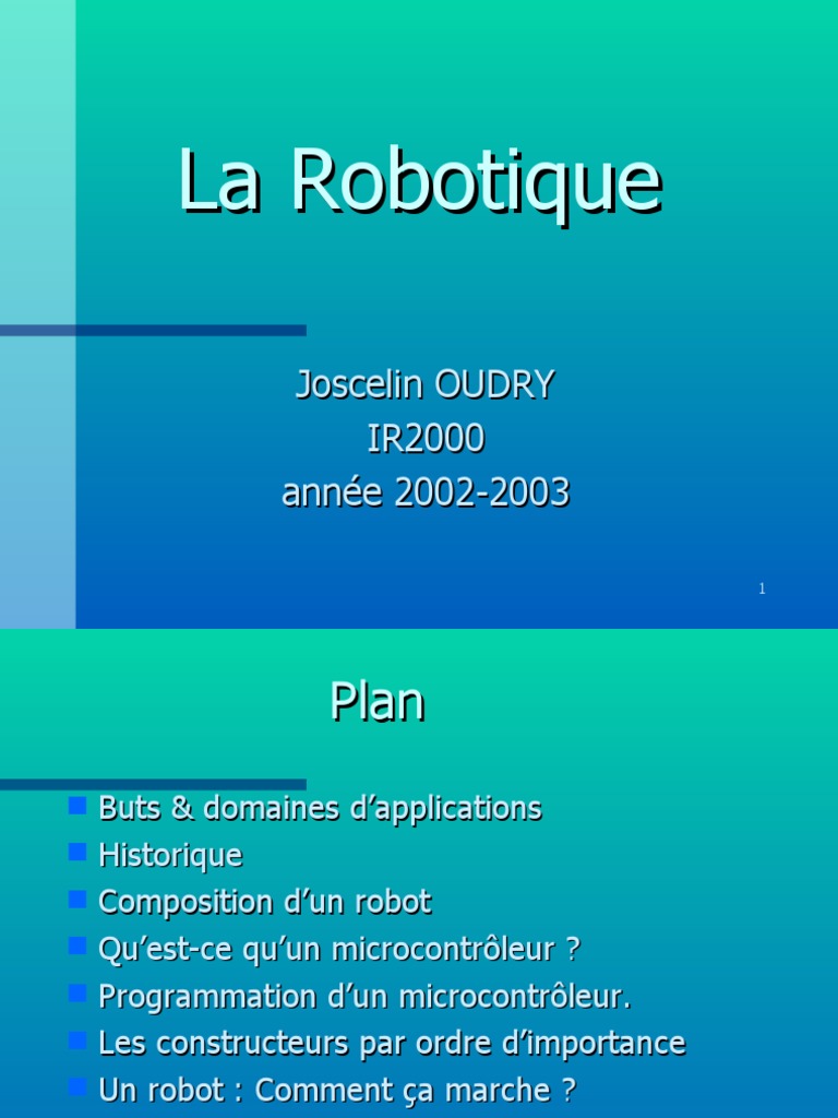 Robotique | PDF | Robot | Robotique