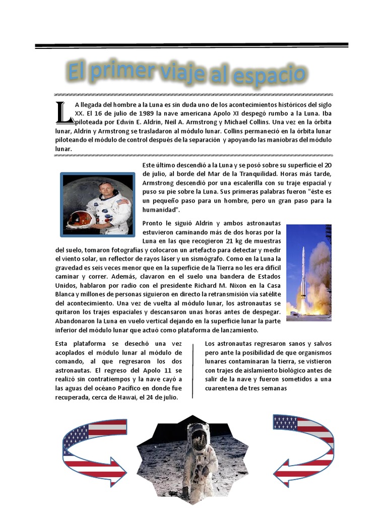 Llegada del Hombre a la Luna 1969 | PDF | Apolo 11 | Neil Armstrong