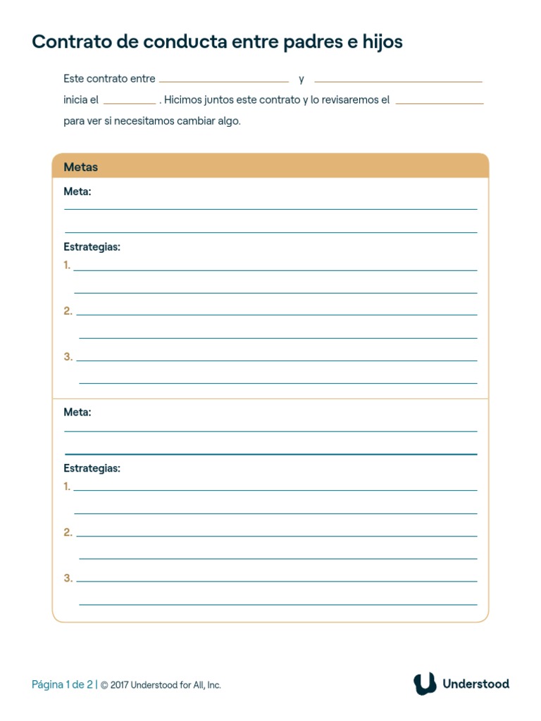 Contrato de Conducta Entre Padres e Hijos - Understood | PDF | Ocio