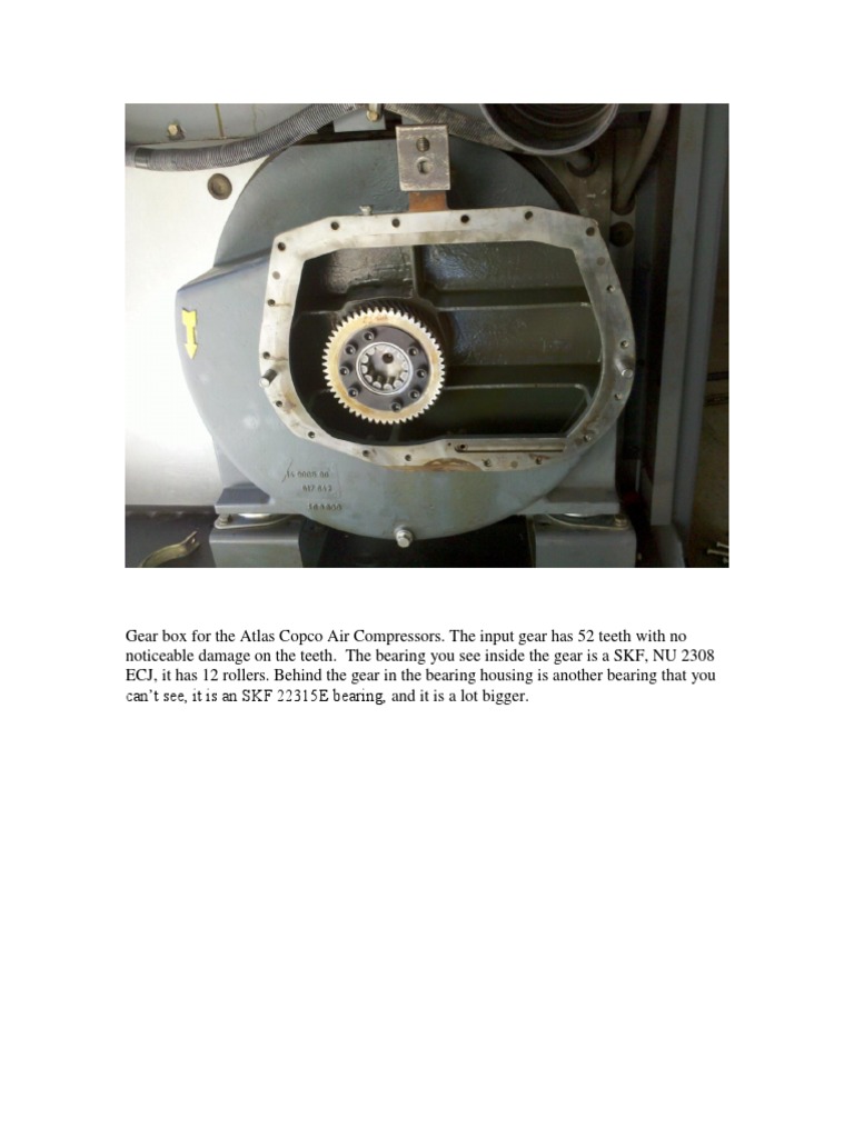 Atlas Copco gearbox teardown | PDF