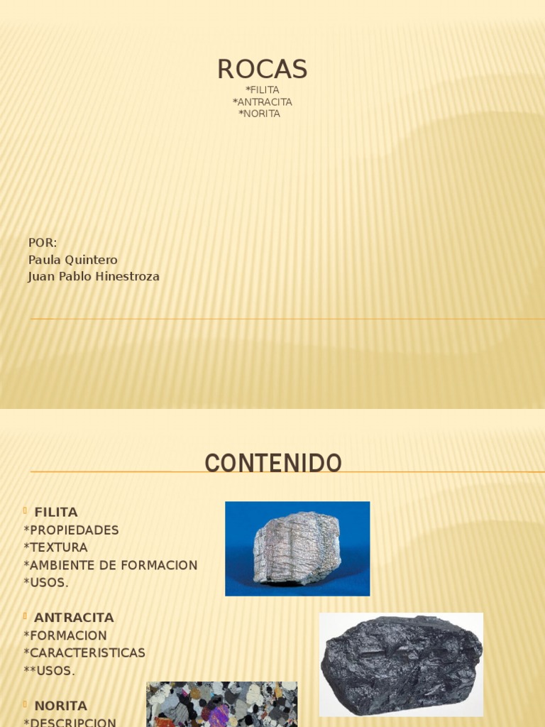ROCAS Diapositivas | PDF | Minerales | Petrología