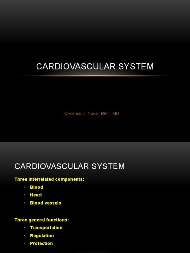 Overview of the Cardiovascular System | PDF | Blood Type | Coagulation