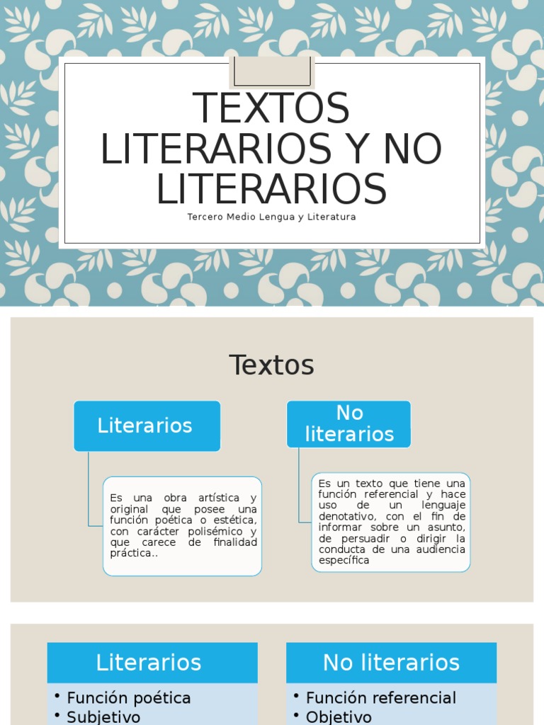 Textos Literarios Y No Literariosppt La Literatura Del Barroco: