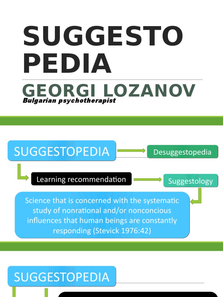 Suggesto Pedia: Georgi Lozanov | PDF