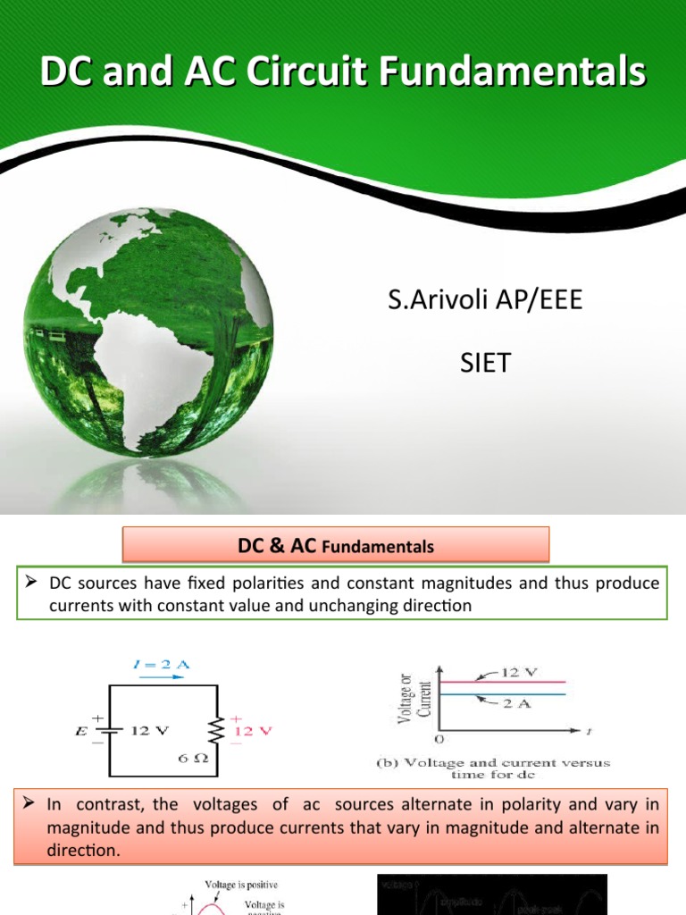 DC and AC Fundamentals | PDF | Direct Current | Hertz