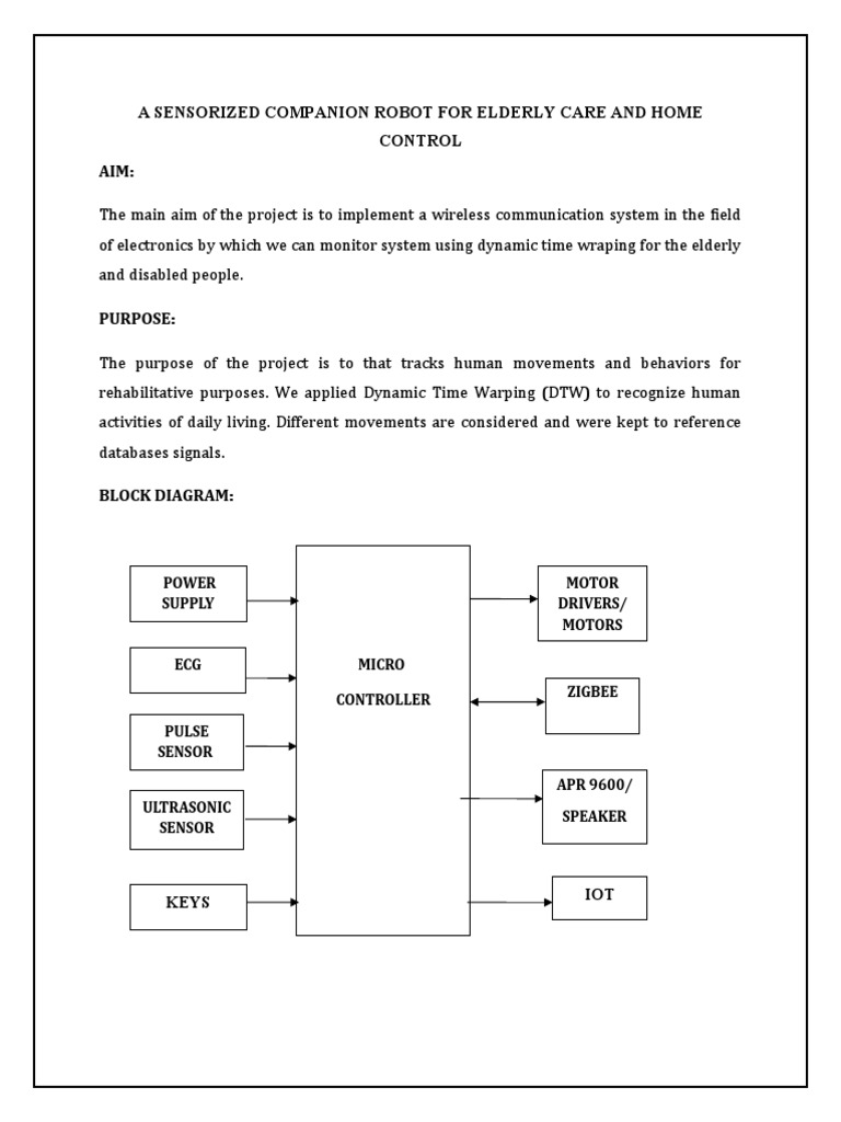 A Sensorized Companion Robot For Elderly Care and Home Control ABSTRACT ...
