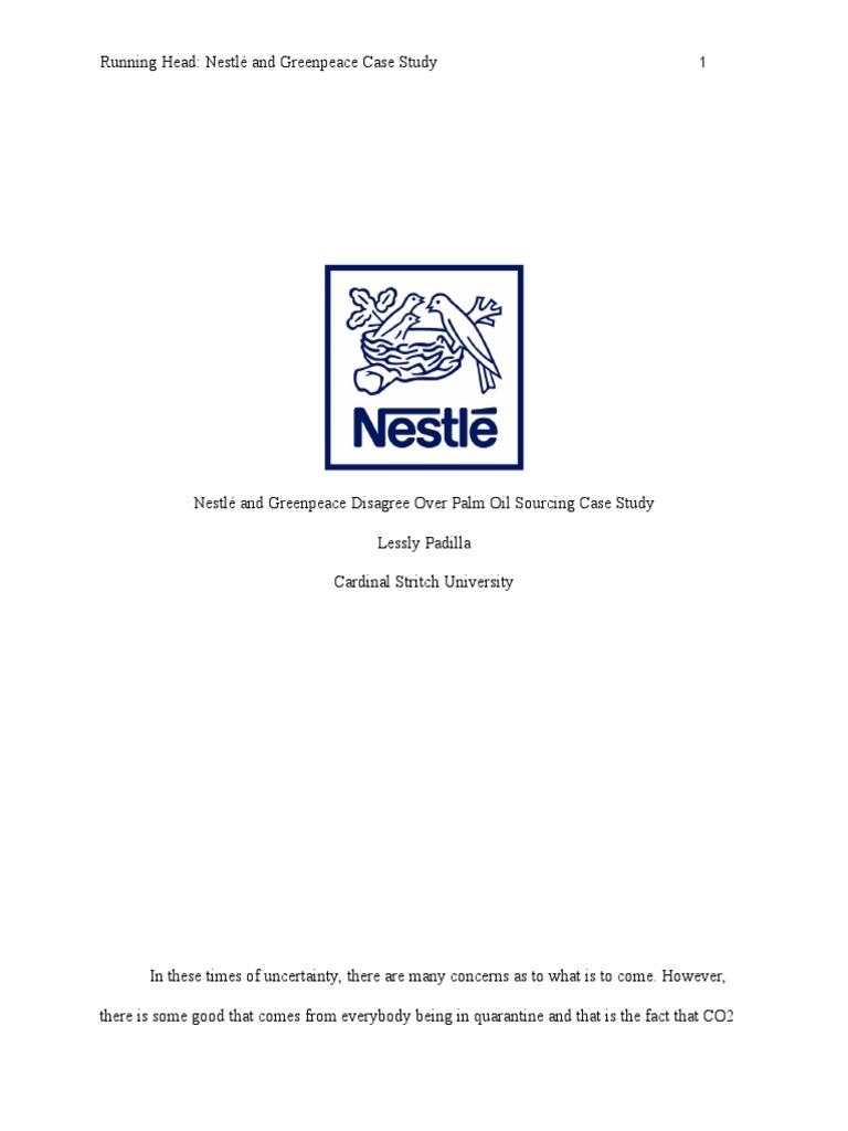 Nestle Case Study | PDF | Palm Oil | Nestlé