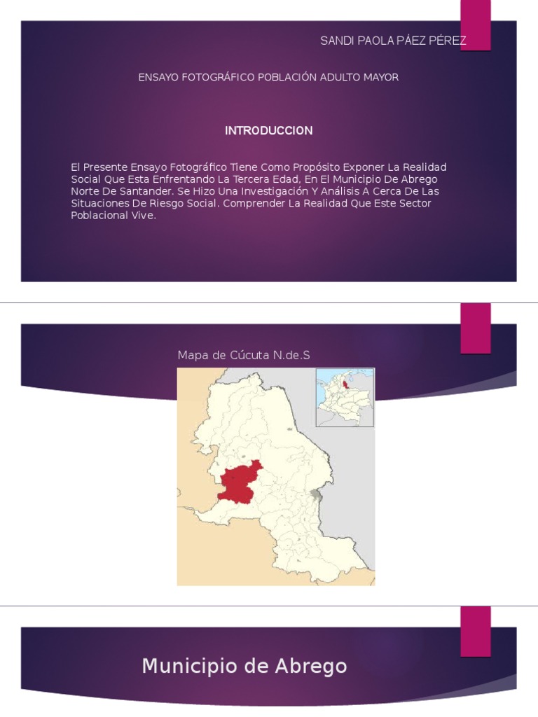 Diapositivas Ensayo Fotografico | PDF | Vejez | Ensayos
