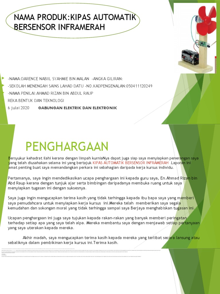 Nama Produk:Kipas Automatik Bersensor Inframerah | PDF | Karier ...