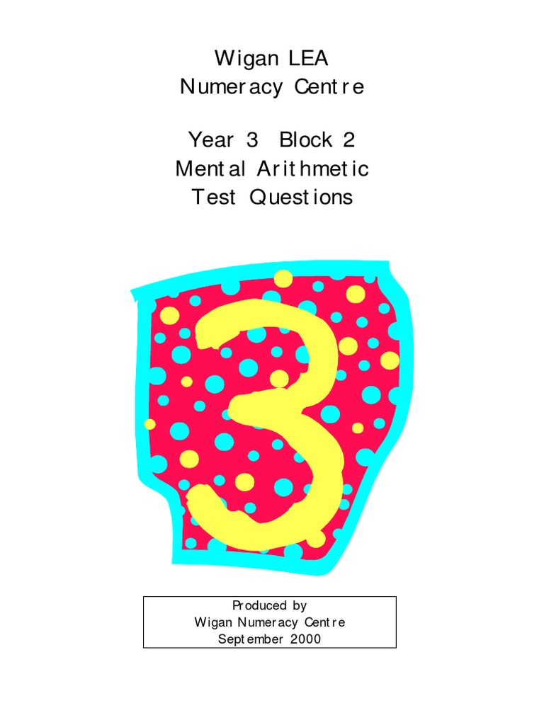 Year 3 Mental Arithmetic Tests | PDF | Numbers | Geometric Shapes