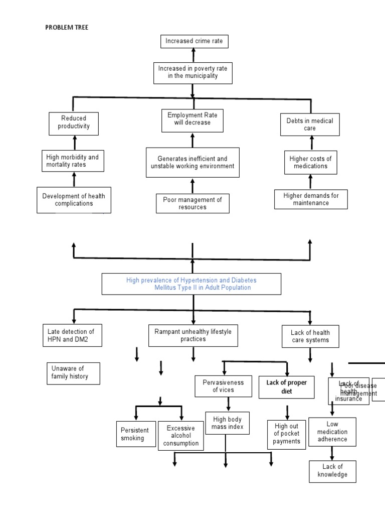 Problem Tree: High Prevalence of Hypertension and Diabetes Mellitus ...