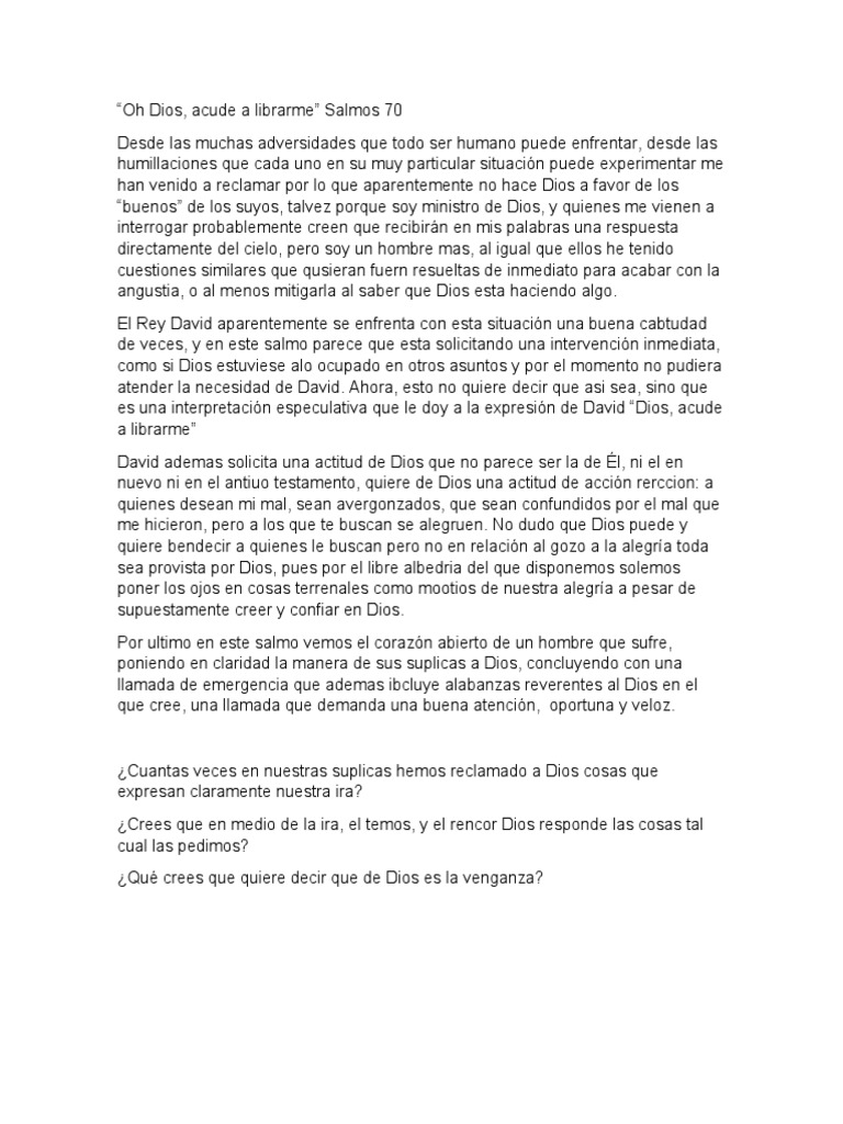 Devocionales de Salmos | PDF