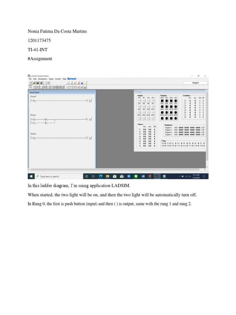 LADSIM Ladder Diagram Overview | PDF