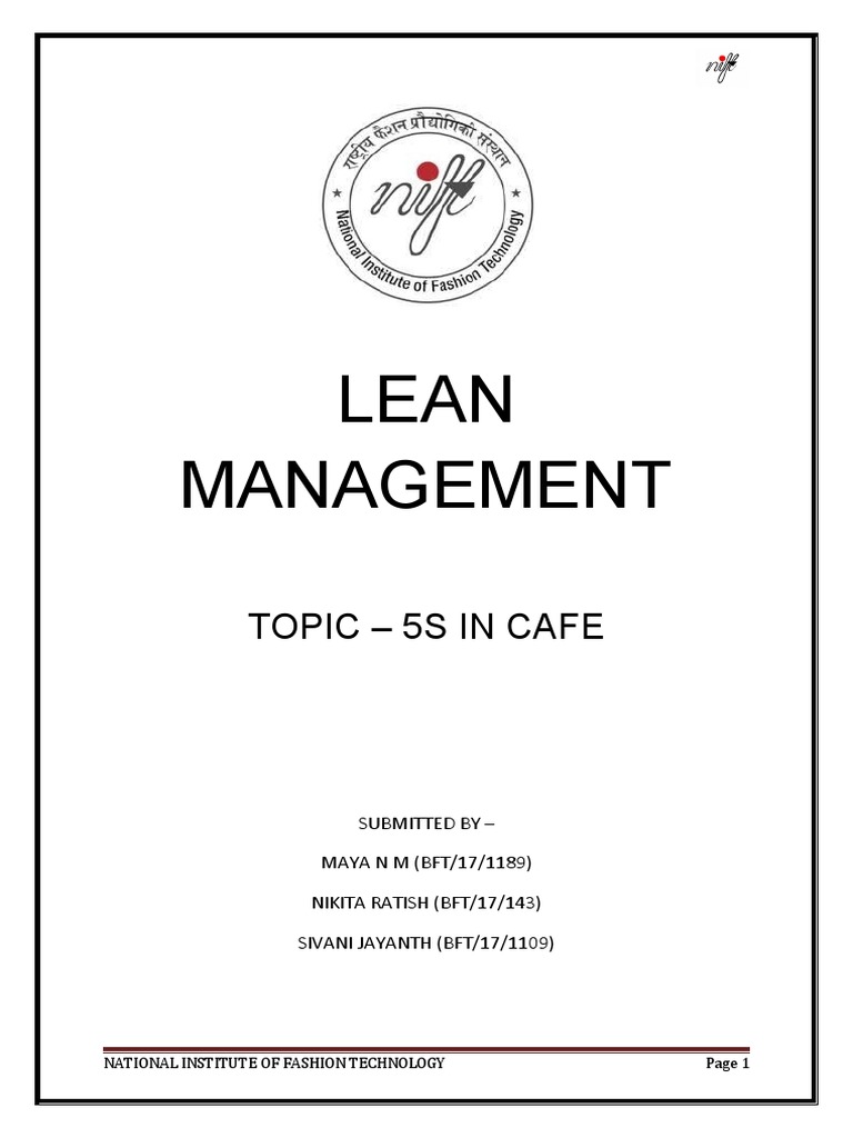 Lean Management Industry | PDF | Lean Manufacturing | Kitchen