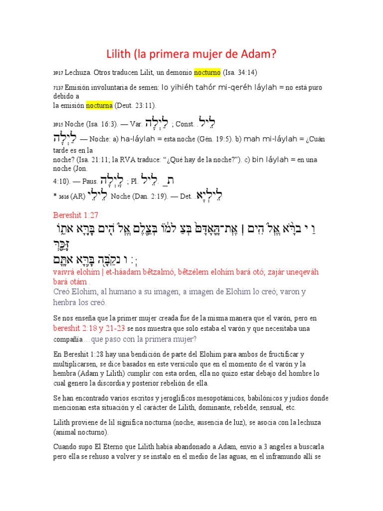 Lilith | PDF | Lilith | Religión y creencia