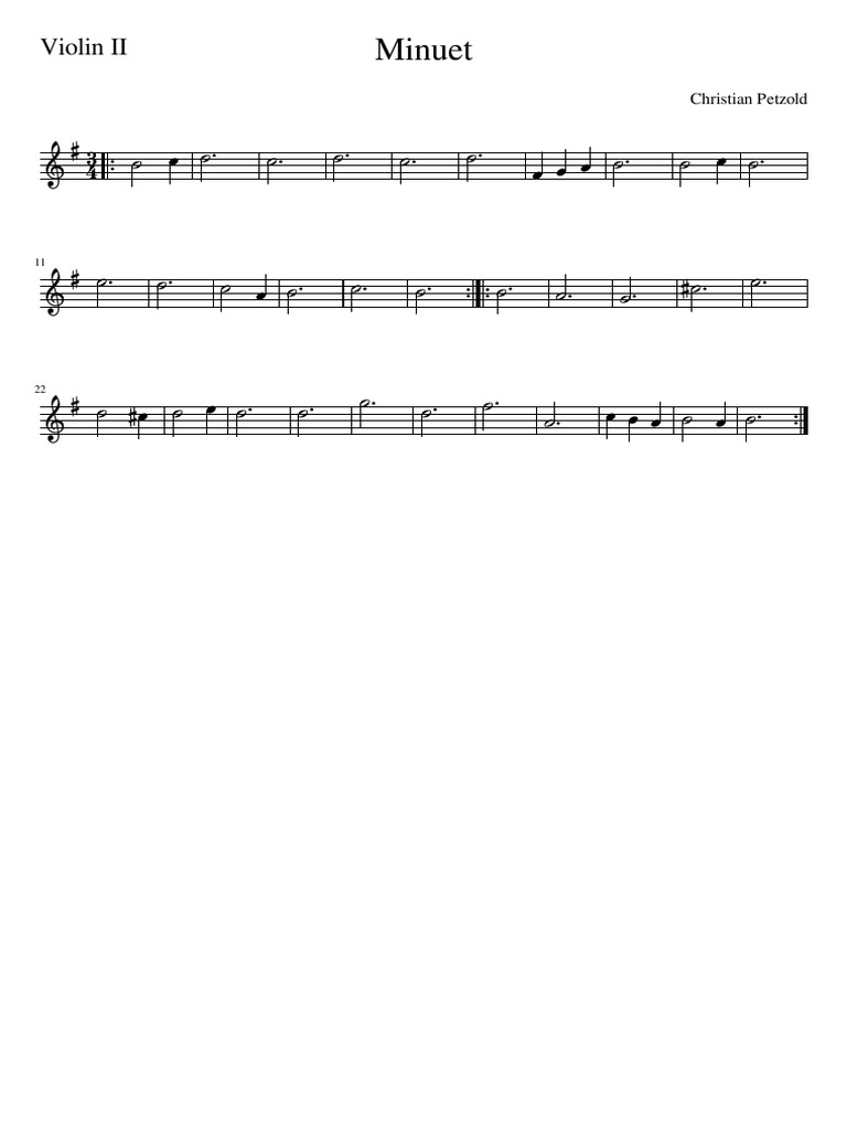 Minuet-Violin II PDF | PDF