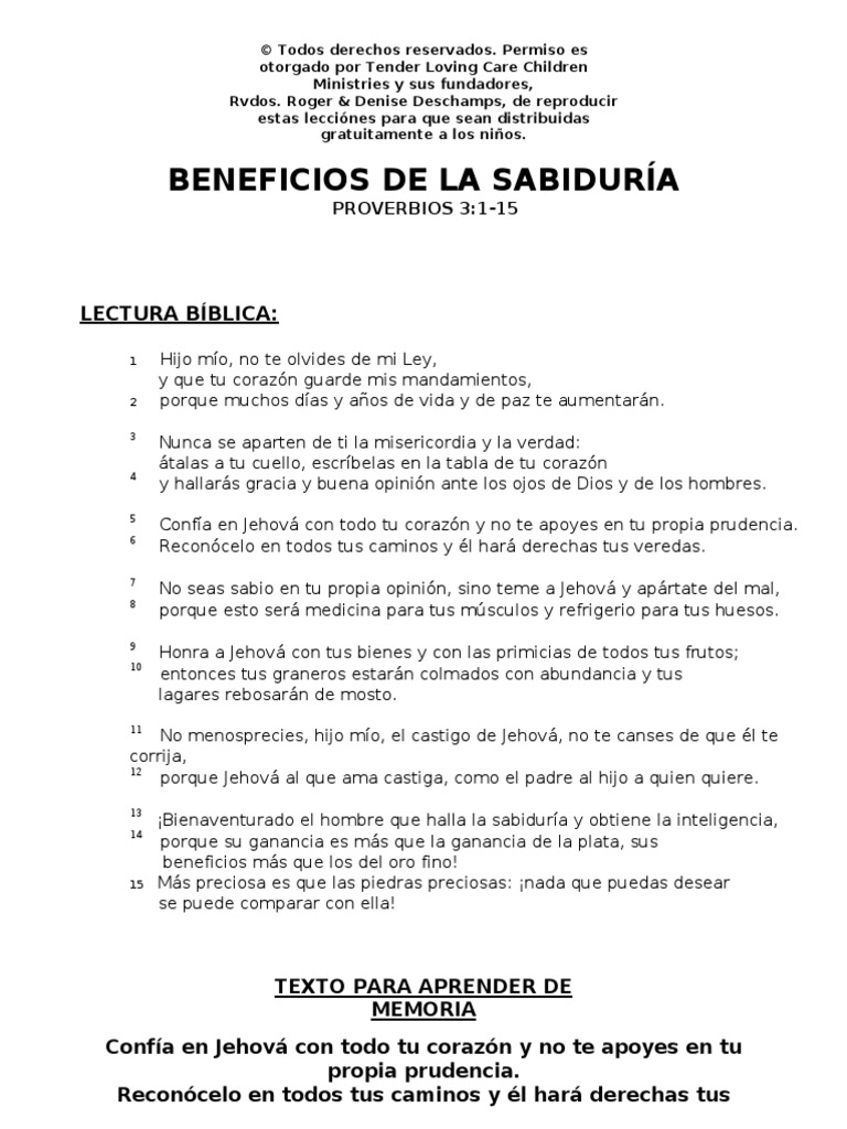 17 - Beneficios de La Sabiduria | PDF | Textos Religiosos | Religión y ...
