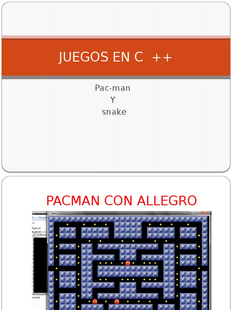 JUEGOS EN C ++ Pac-Man y Snake | PDF