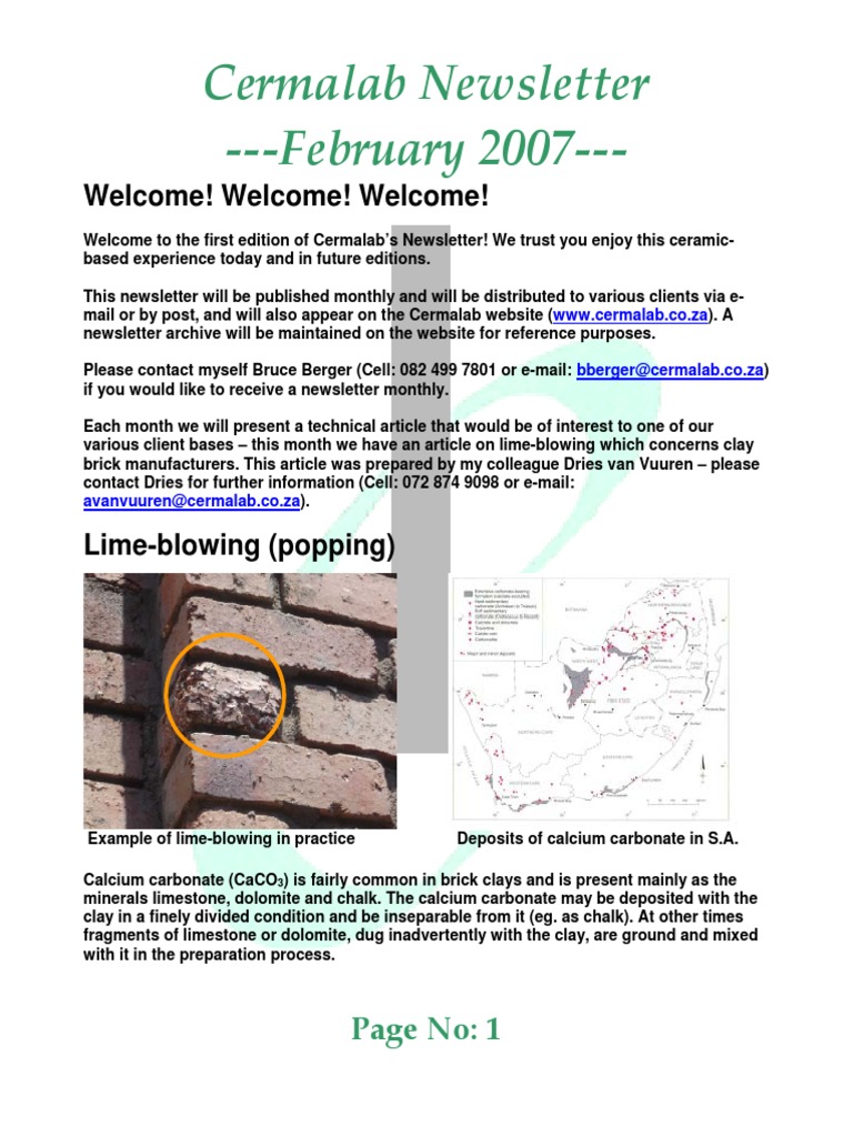 Lime Popping Phenomenon | PDF | Brick | Calcium