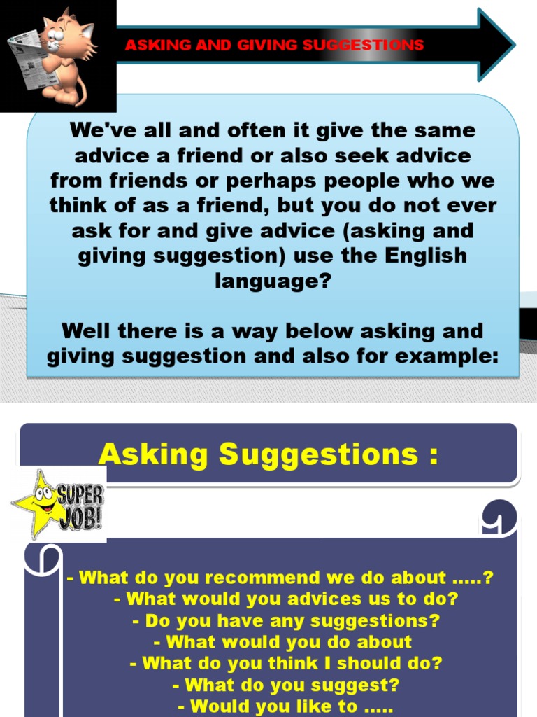 Giving and Asking for Suggestions | PDF | Self-Improvement