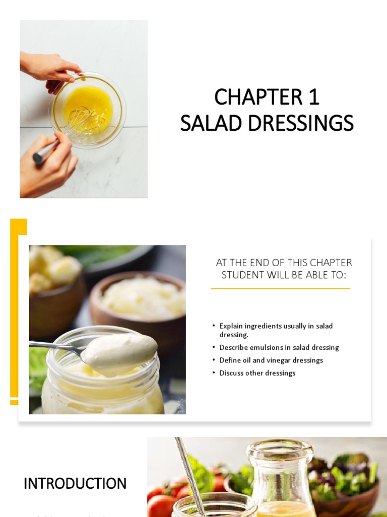 CHAPTER 1 Salad Dressing PDF | PDF | Vinegar | Salad