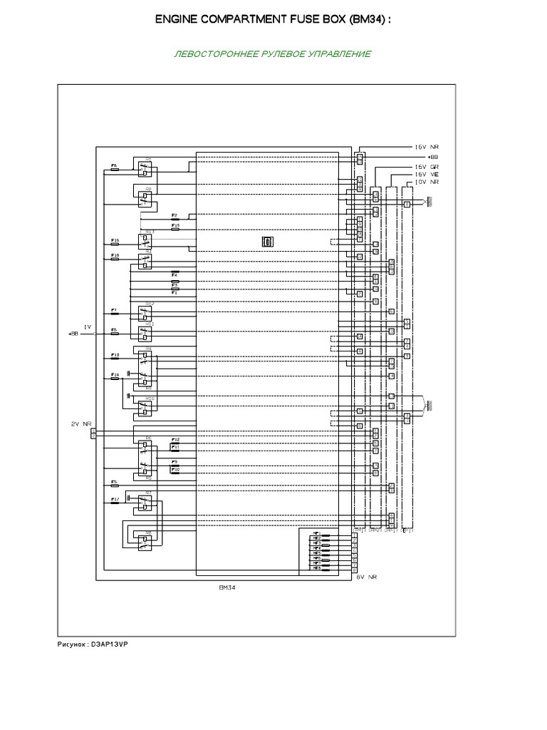 Engine Compartment Fuse Box (BM34) PDF | PDF | Diesel Engine | Fuel ...
